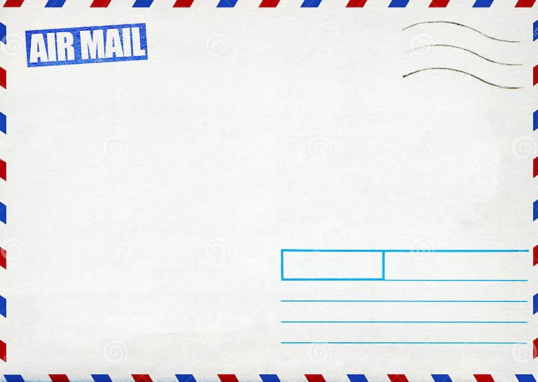 Retro Air Mail Post Envelope Stock Image - Image of color, design: 18199615