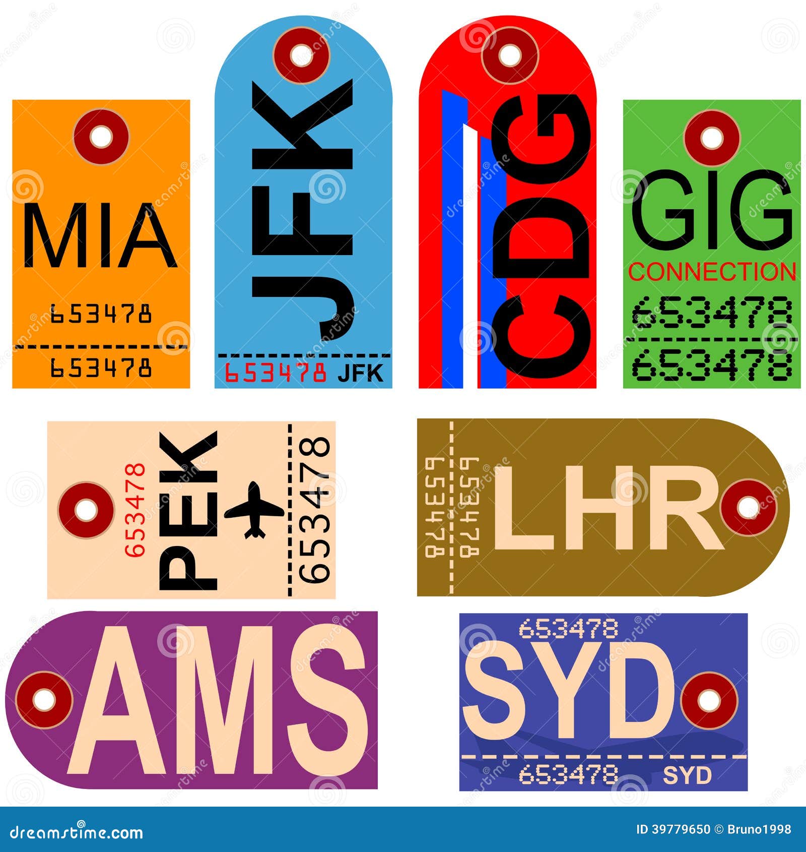 Retro airplane tags stock vector. Illustration of idea - 39779650