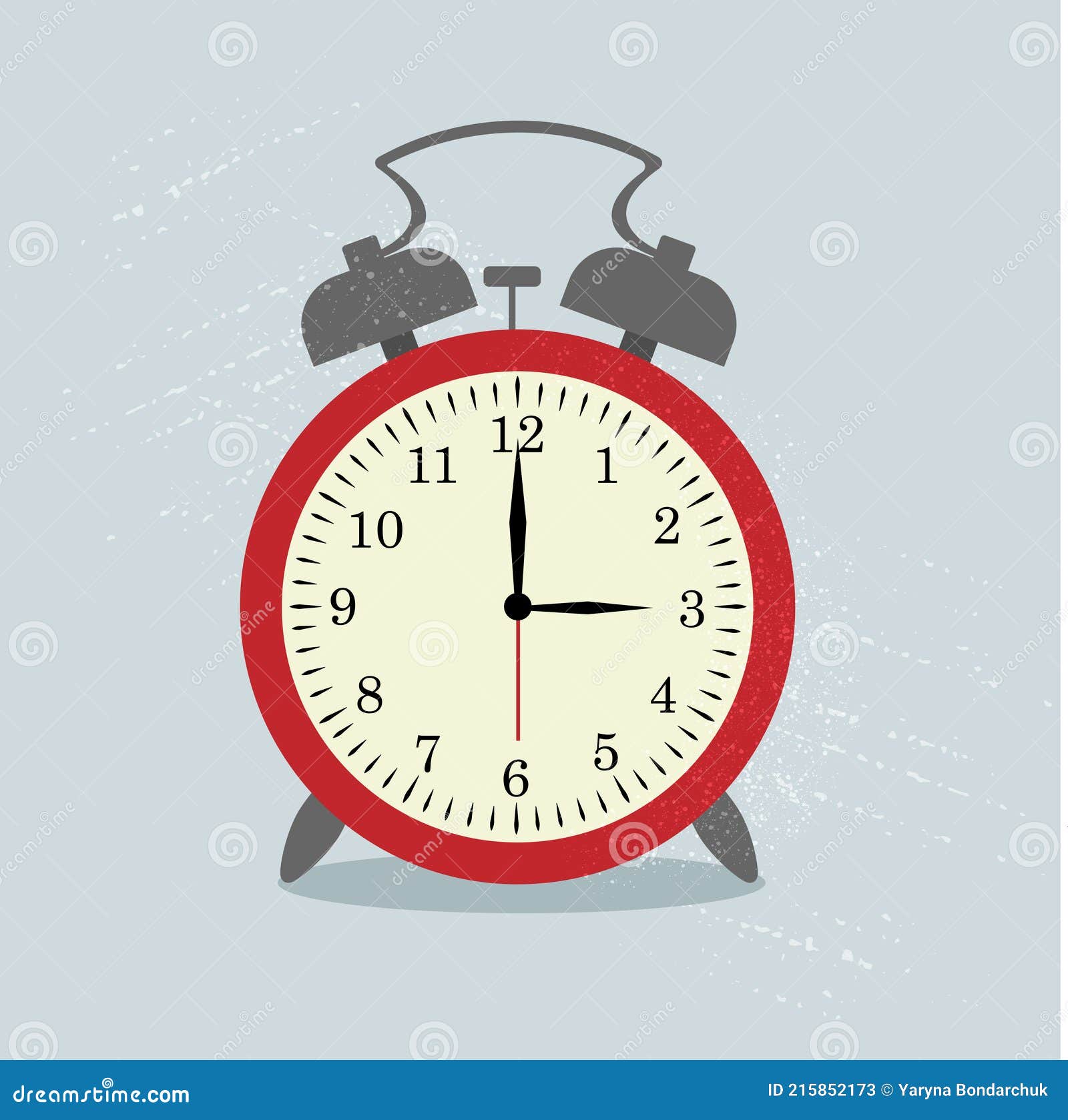 Retro Alarm Clock. Flat Style Stock Vector - Illustration of alert ...