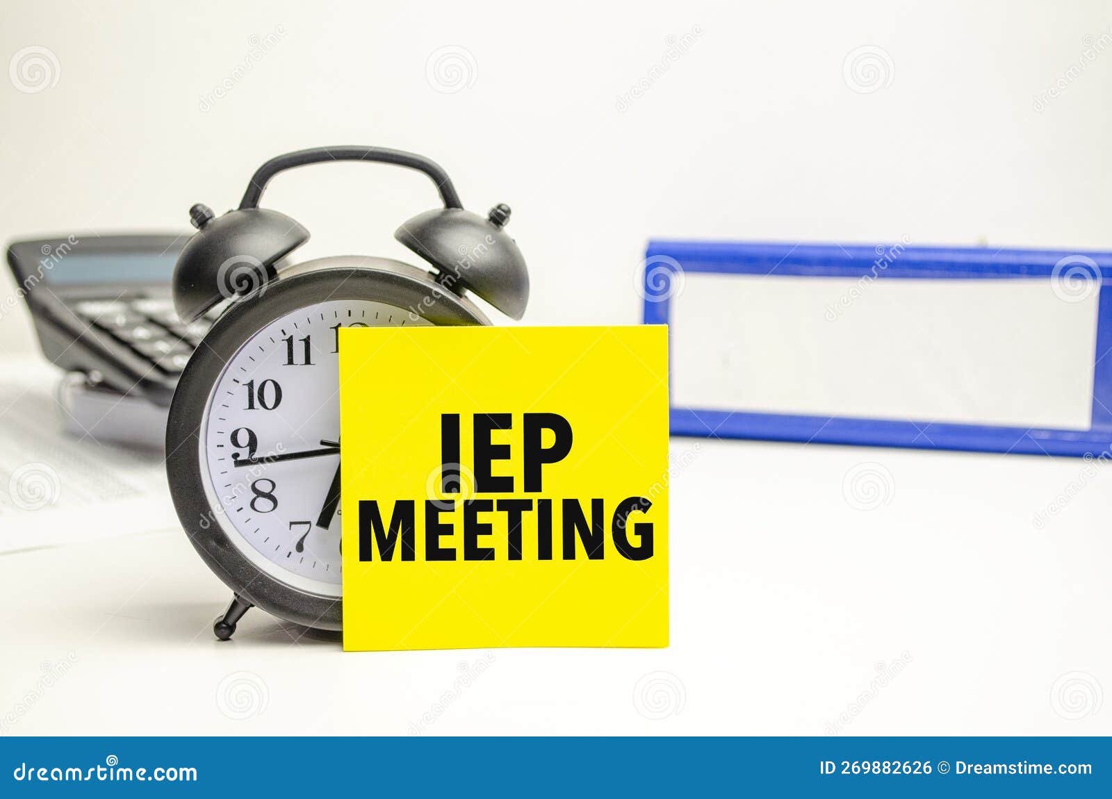Retro Alarm Clock and the Text Iep Meeting Stock Photo - Image of ...