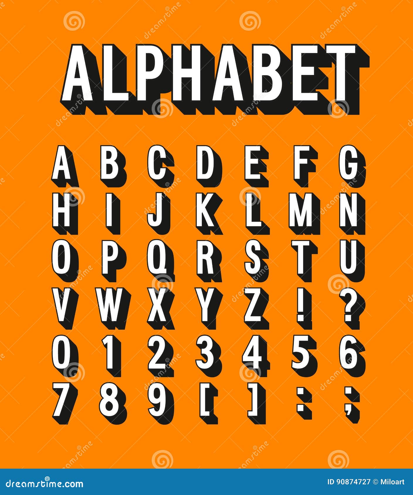 Retro alphabet. stock vector. Illustration of creative - 90874727