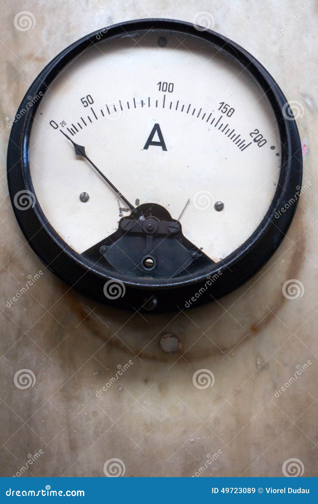 Retro amperemeter stock image. Image of electricity, electrical - 49723089