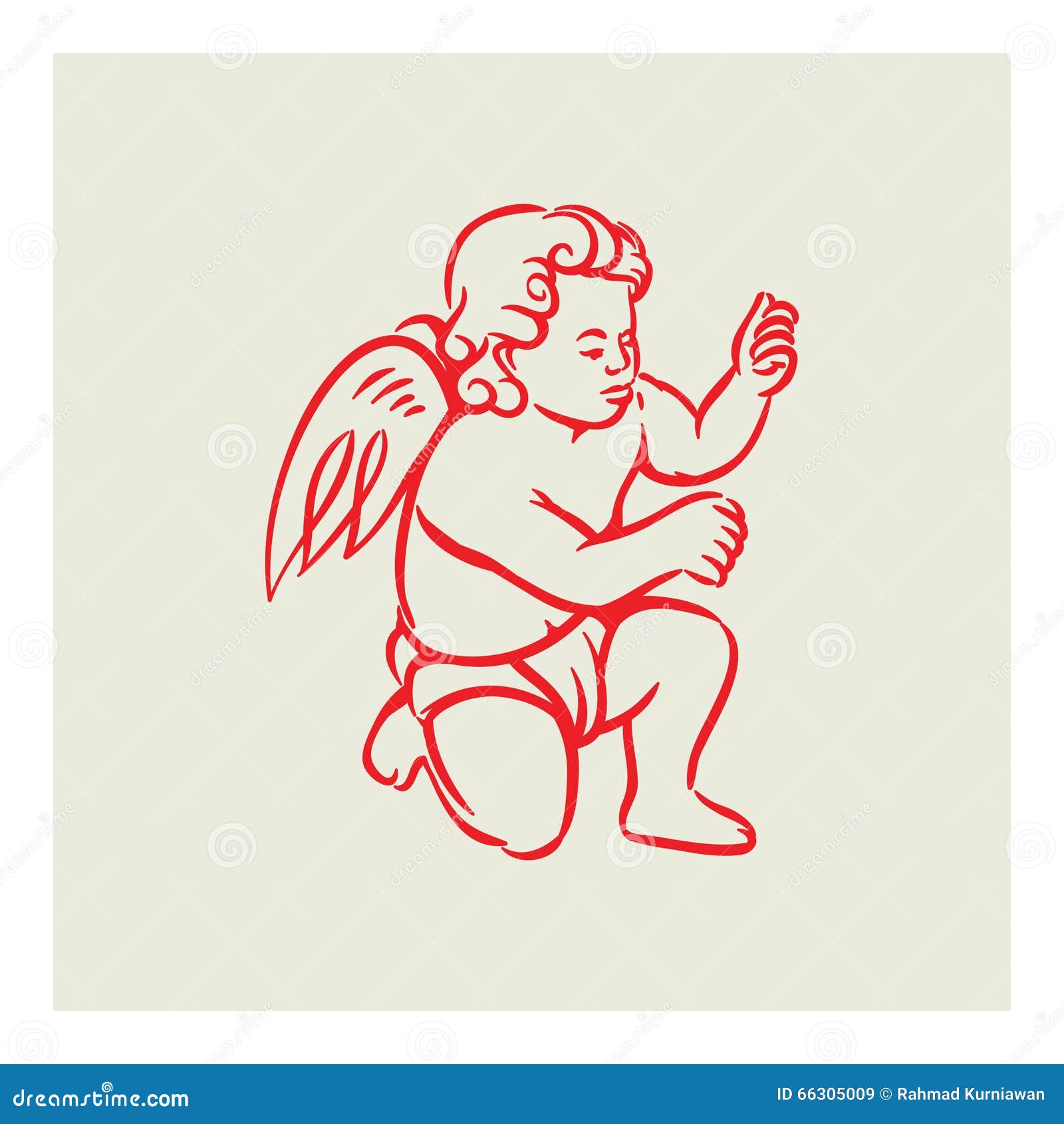Retro Angel Vector | CartoonDealer.com #66305058