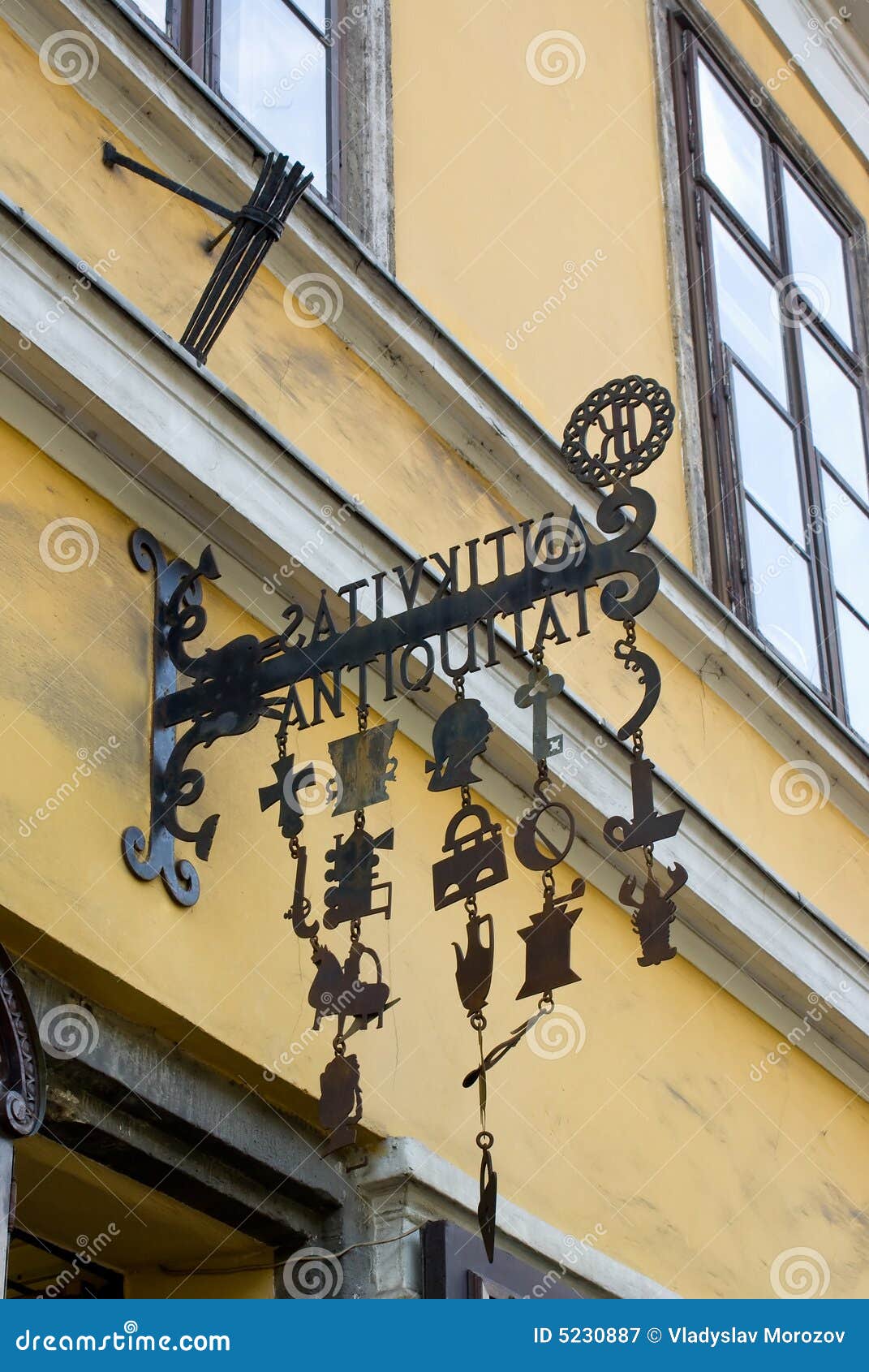 Retro antique shop-sign stock image. Image of city, house - 5230887