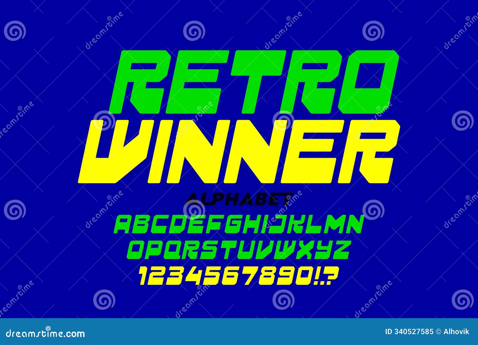 Retro Arcade Game Font: 80s Style Alphabet Stock Illustration ...