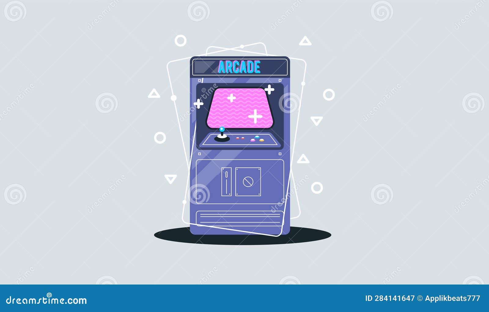 Retro Arcade Game Machine. Vector Illustration Stock Vector ...