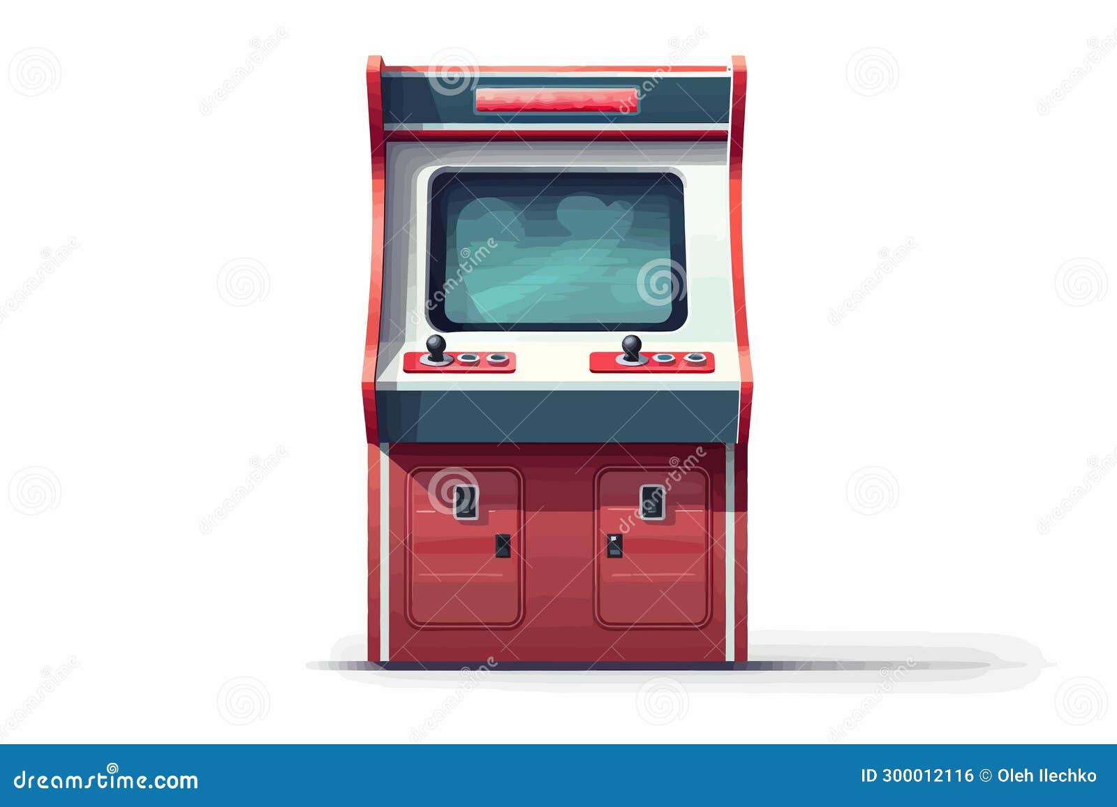 Retro Arcade Gaming Session Isolated Vector Style Illustration Stock ...