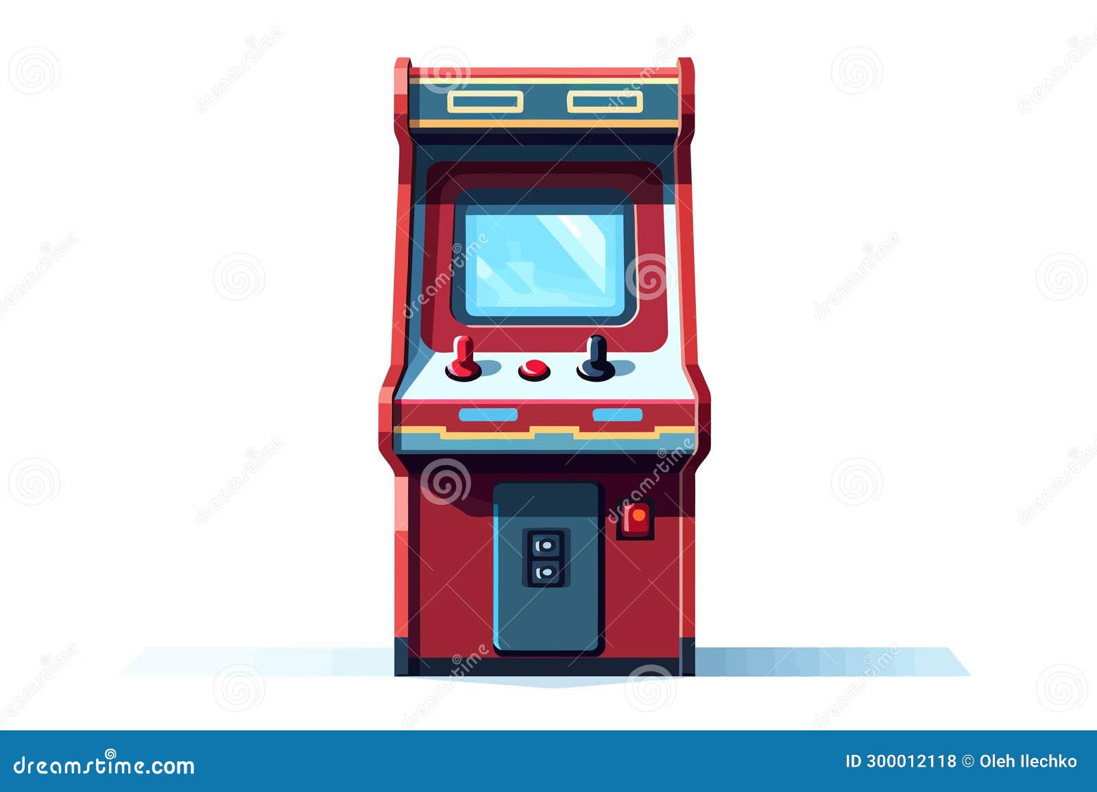 Retro Arcade Gaming Session Isolated Vector Style Illustration Stock ...