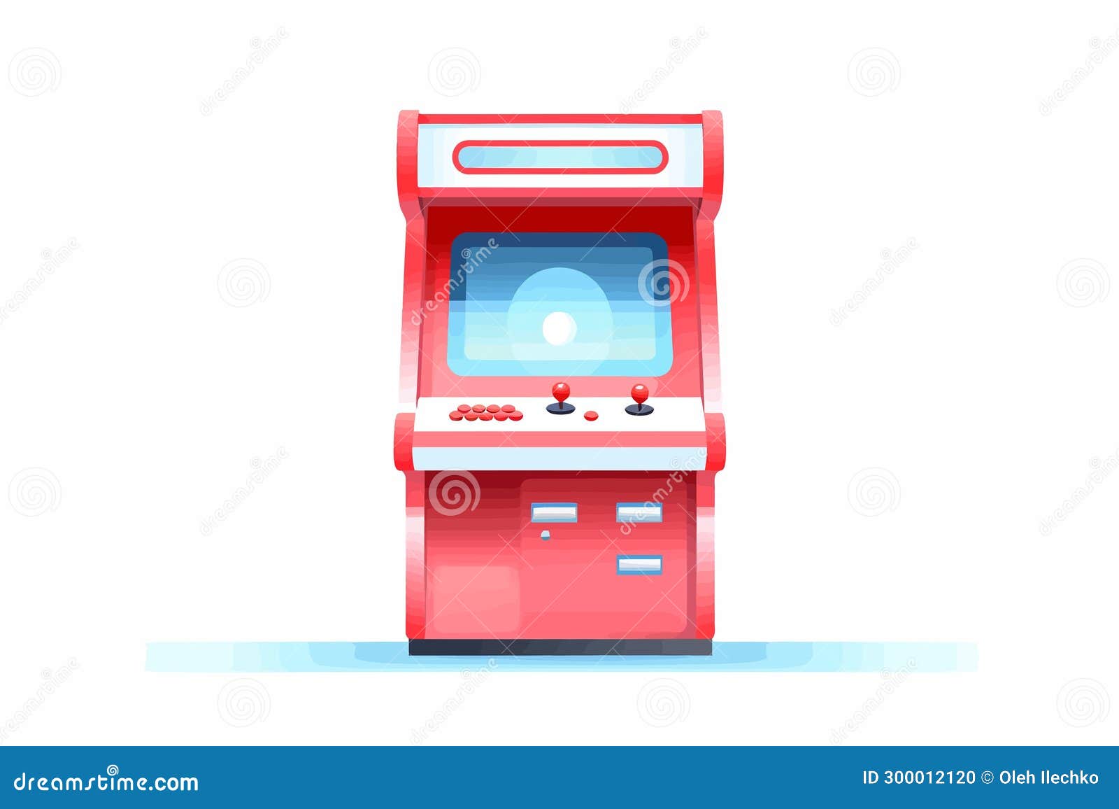 Retro Arcade Gaming Session Isolated Vector Style Illustration Stock ...