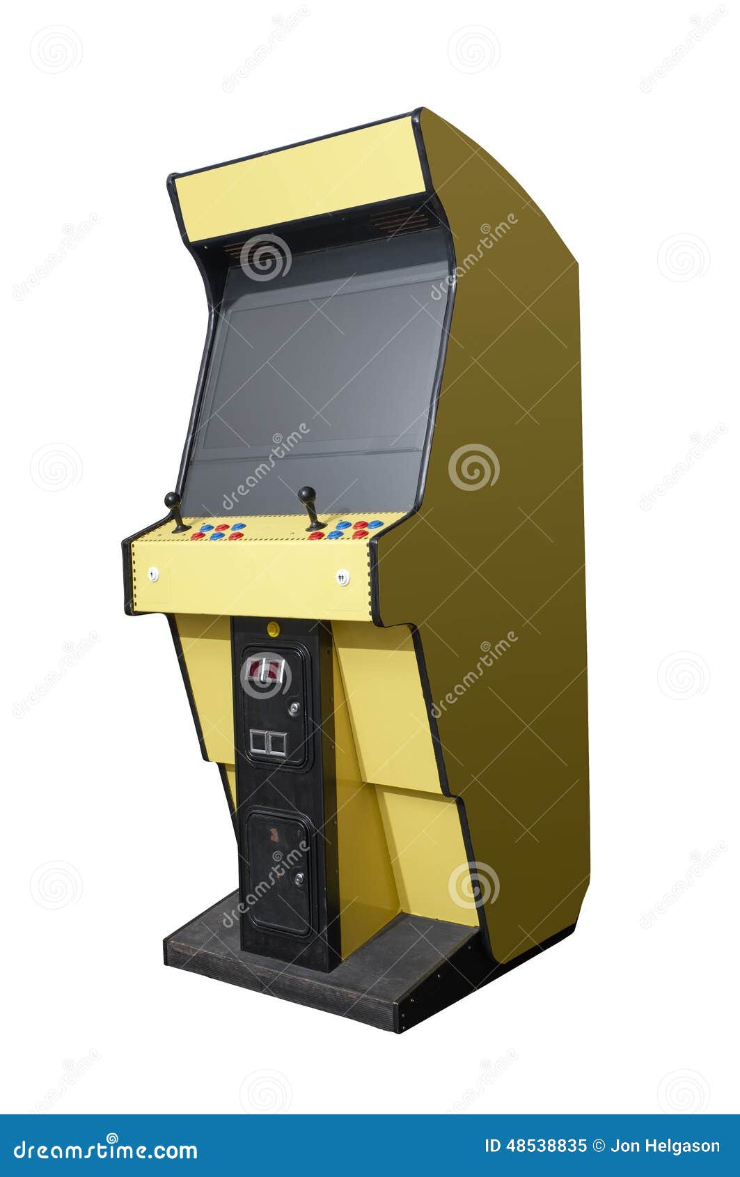 Retro arcade machine stock illustration. Illustration of joystick ...