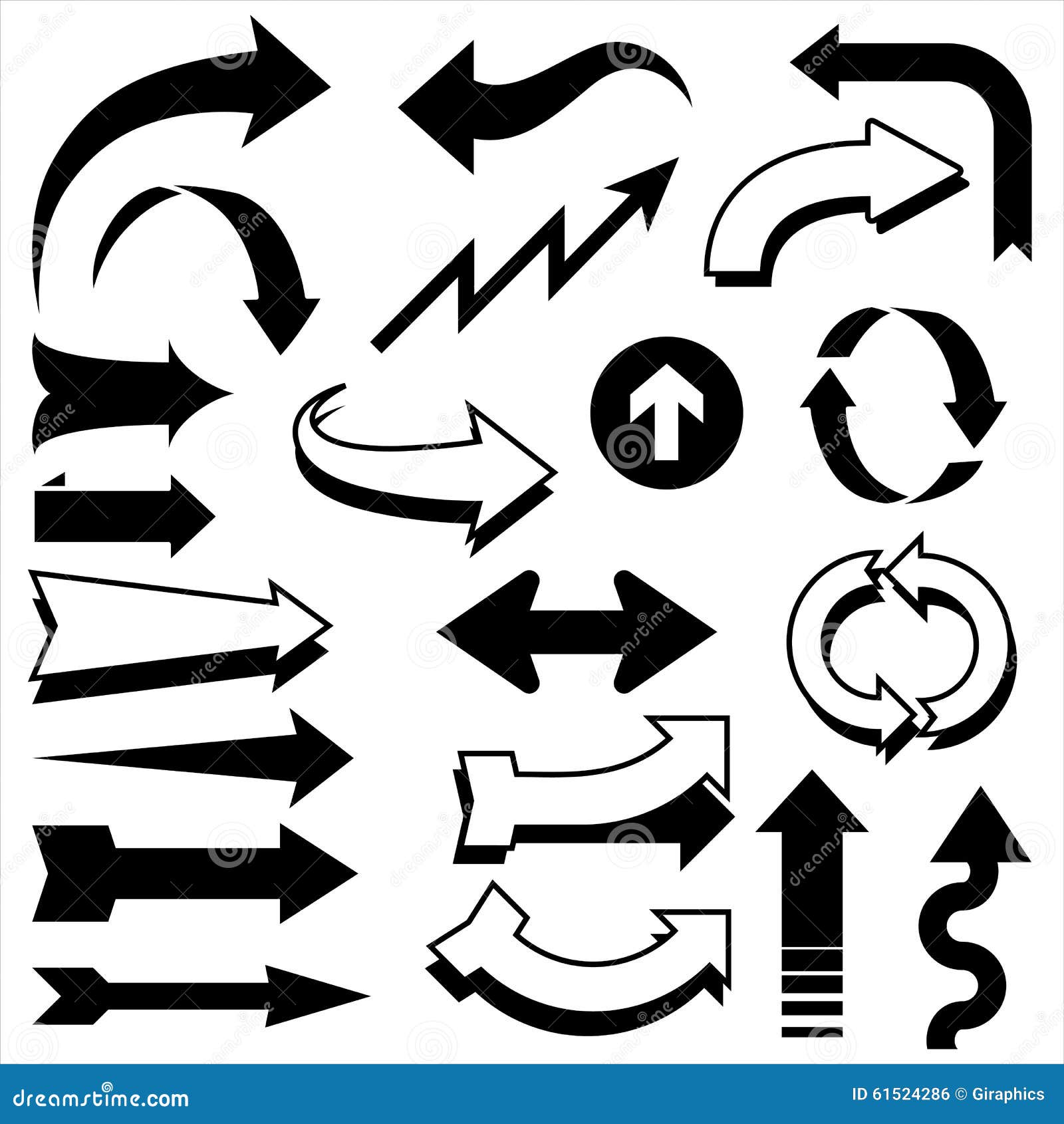 Retro Arrow Designs stock vector. Illustration of icon - 61524286