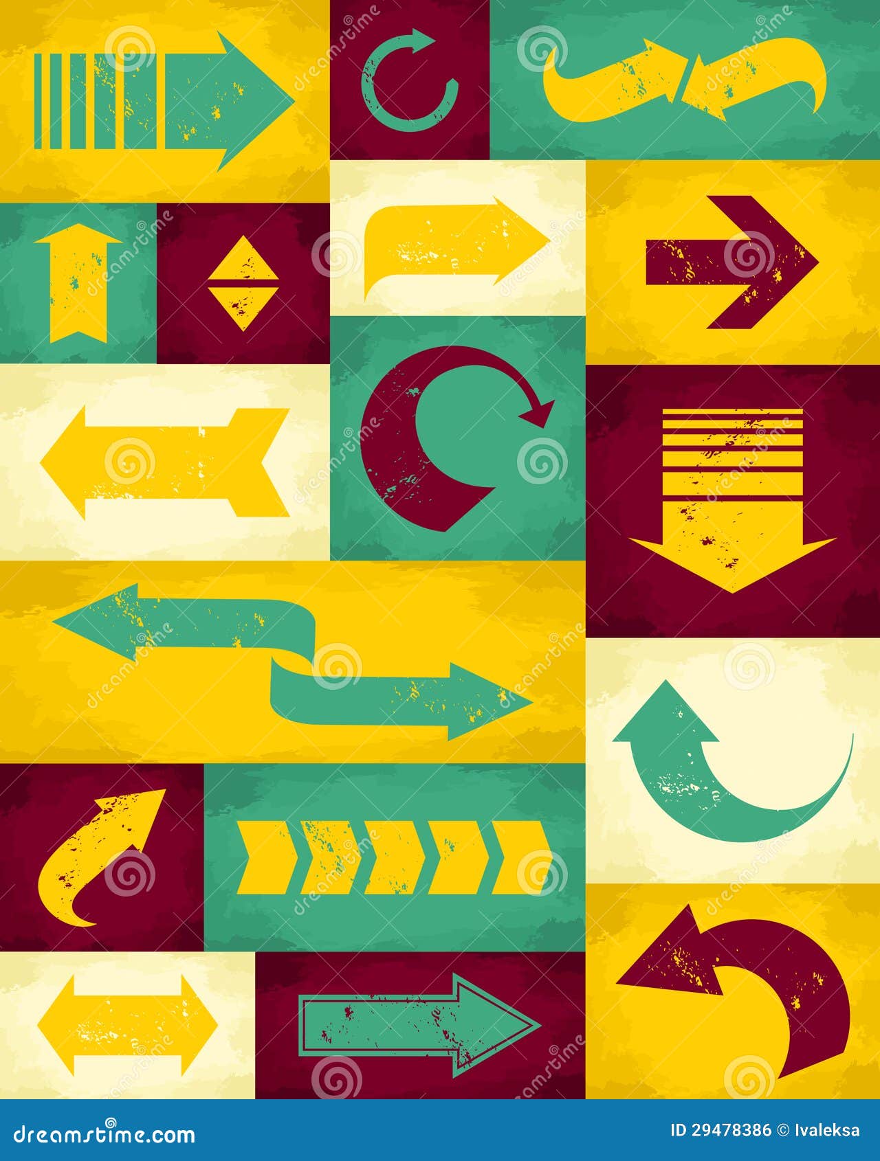 Retro Arrows Collection stock vector. Illustration of rectangular ...