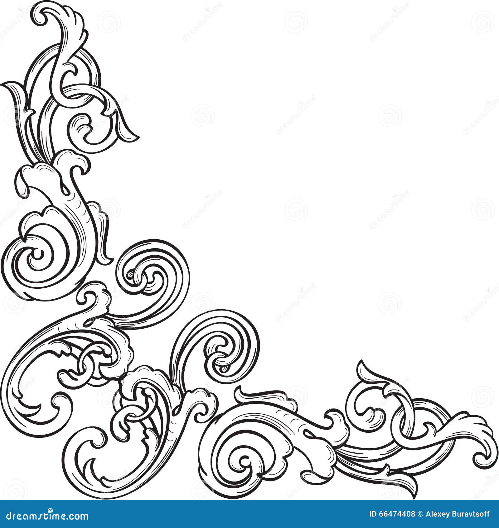 Retro art corner element stock vector. Illustration of page - 66474408