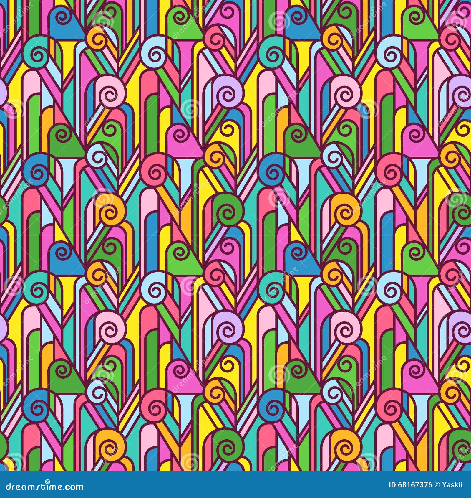 Retro art deco patterns stock vector. Illustration of peacock - 68167376