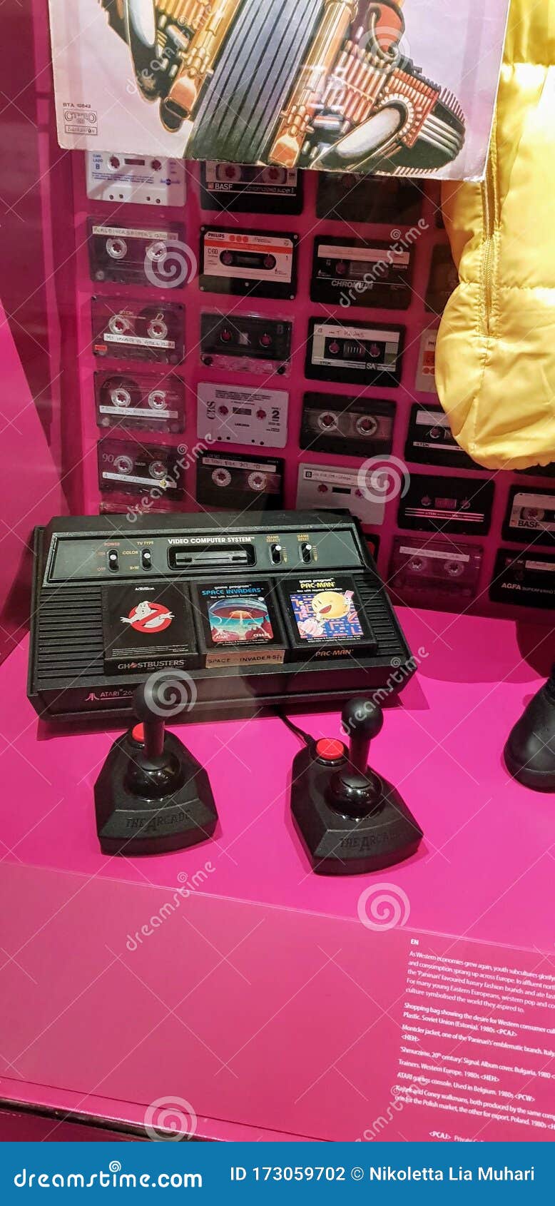 Retro Atari Computer with Joysticks and Radio Cassette Tapes Editorial ...