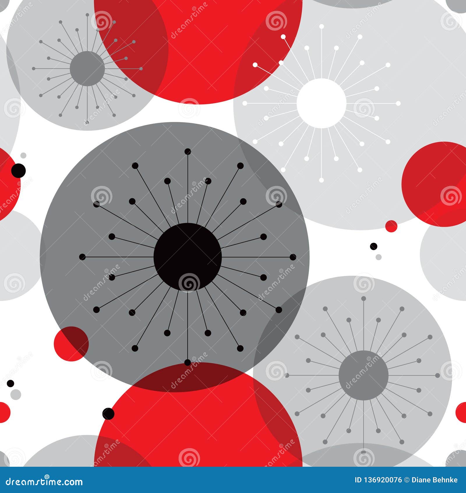 1950s Atomic Pattern Background Vector Illustration | CartoonDealer.com ...