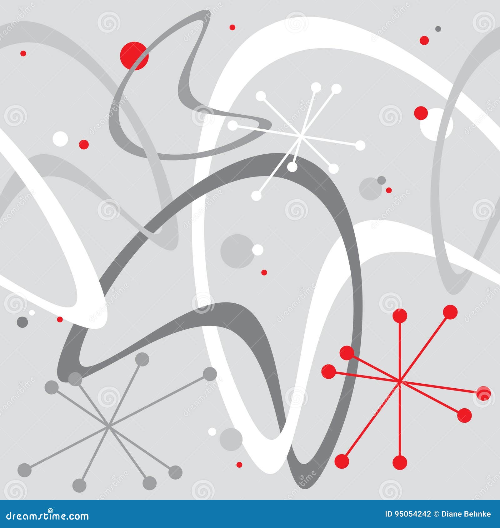 1950s Atomic Pattern Background Vector Illustration | CartoonDealer.com ...