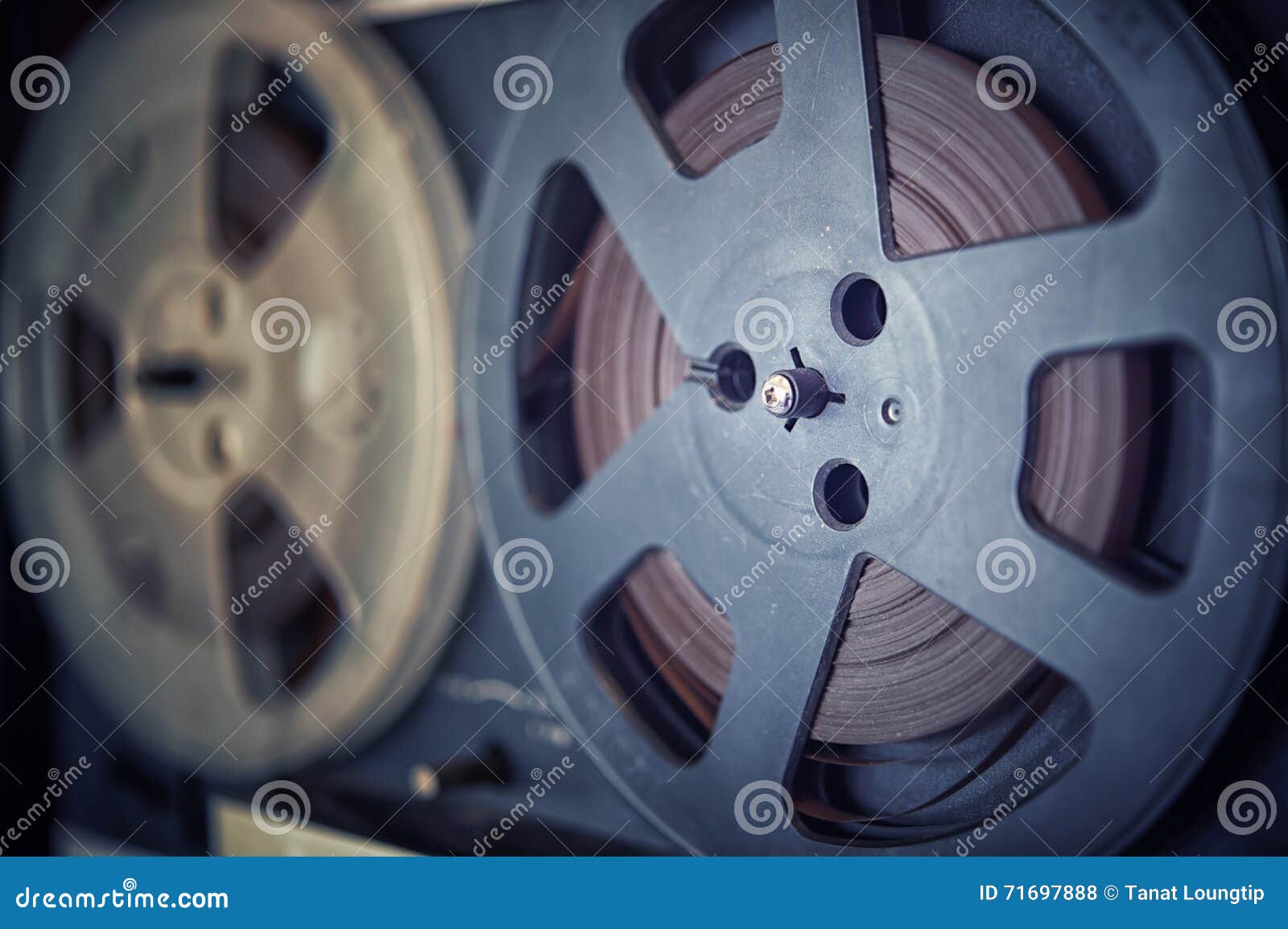 Retro Audio Tape Recorder Player, Vintage Effect Stock Photo - Image of ...