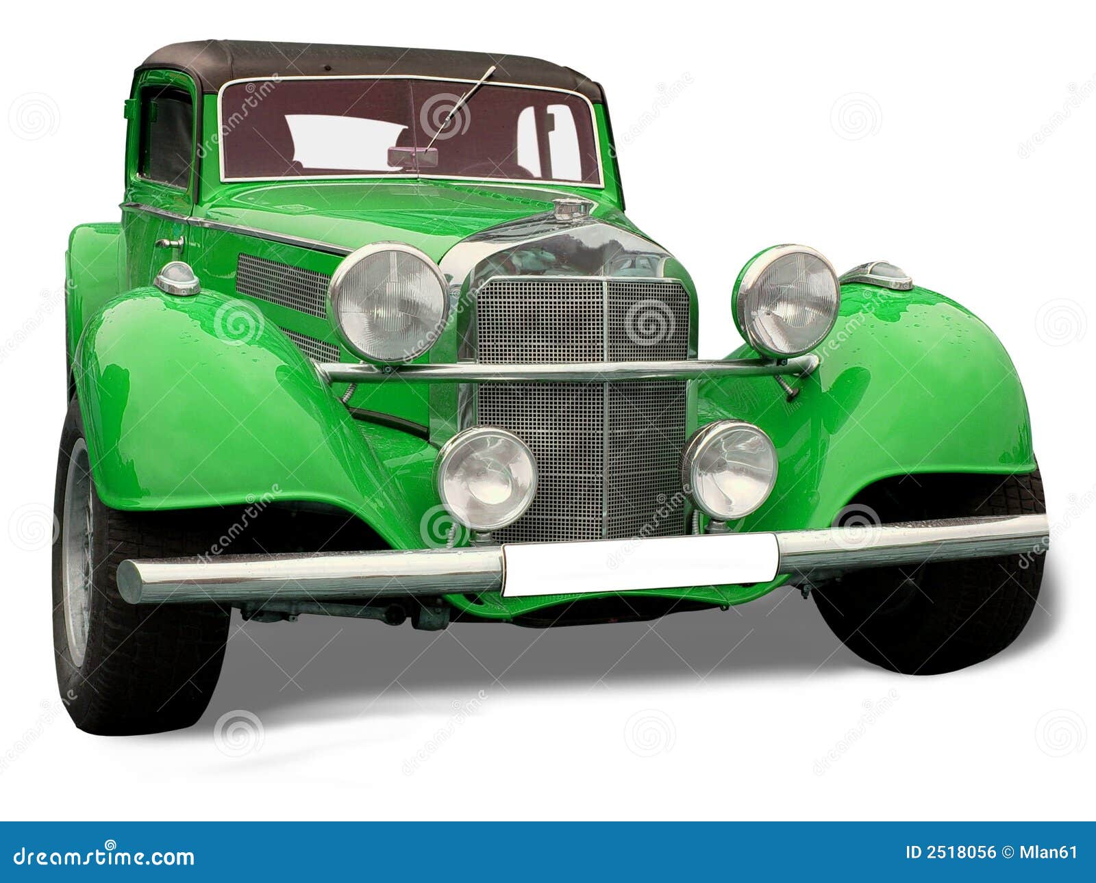 Retro Auto - Groen Mercedes Stock Foto - Image of geïsoleerd ...