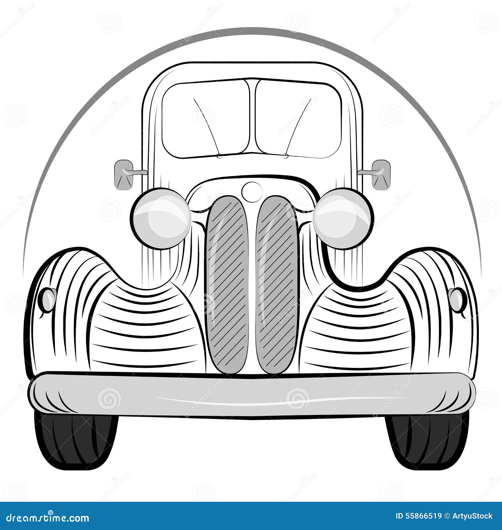 Retro Auto stock vector. Illustration of mode, engine - 55866519