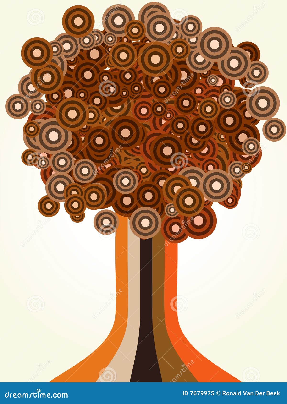 Retro background stock vector. Illustration of tree, line - 7679975