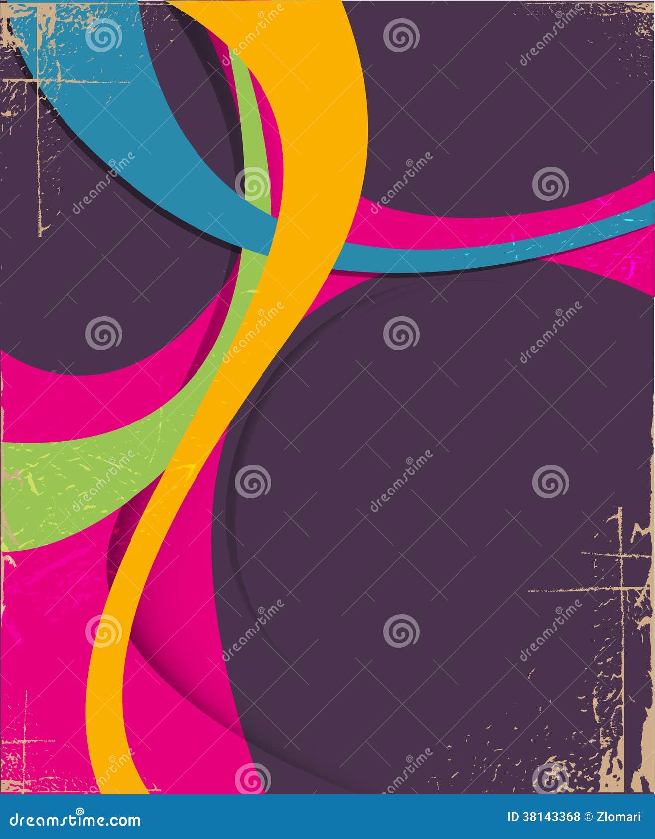 Retro Background with Abstract Colorful Elements. Stock Vector ...