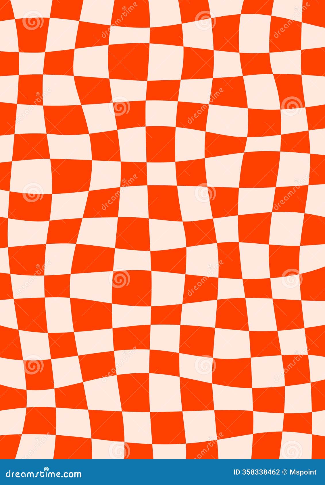Retro Background with Abstract Psychedelic Checkerboard. Groovy Red ...