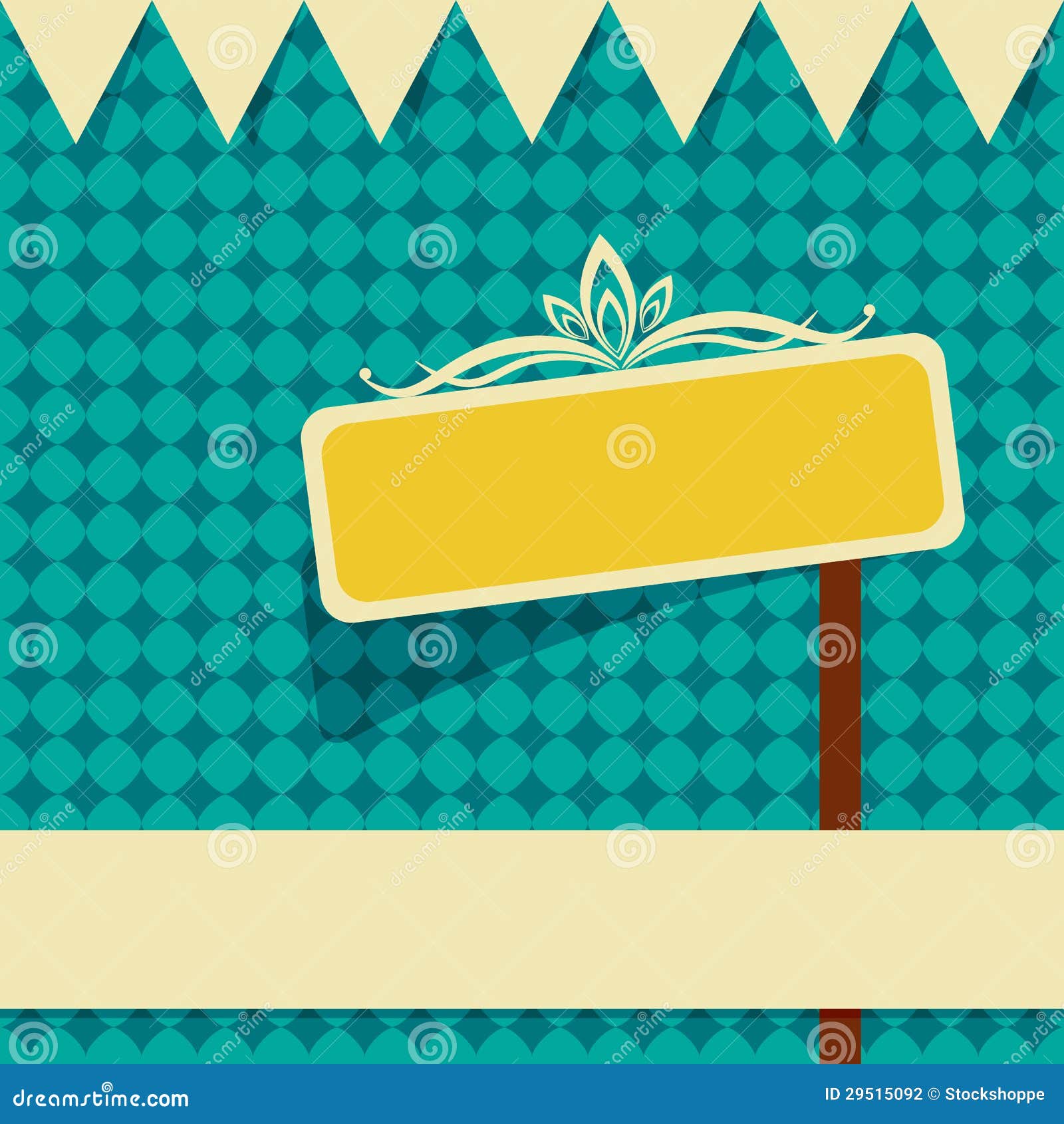 Retro Background with Board Stock Vector - Illustration of antique ...
