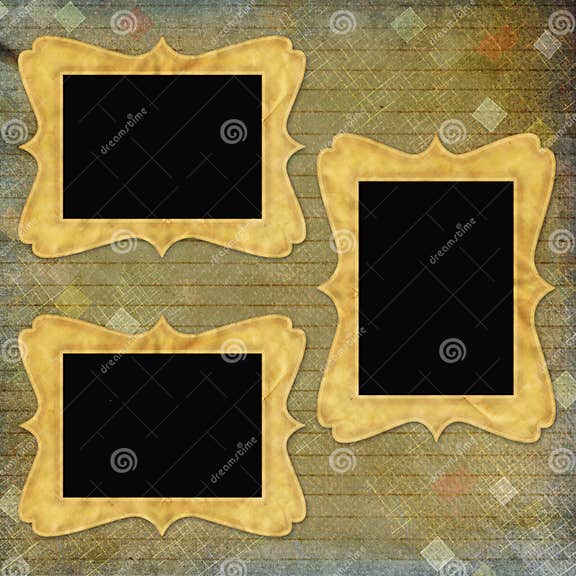Retro Background with Decorative Frames Stock Illustration ...