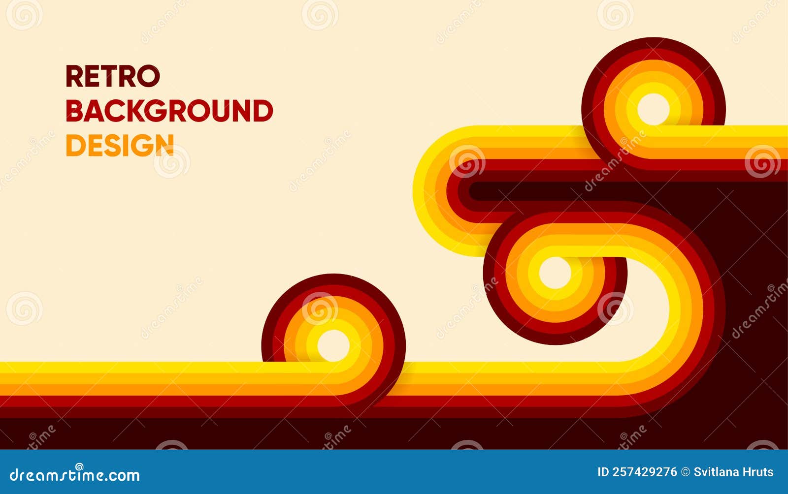 Retro Background Design. 70s Vintage Style Concept. Vector Illustration ...