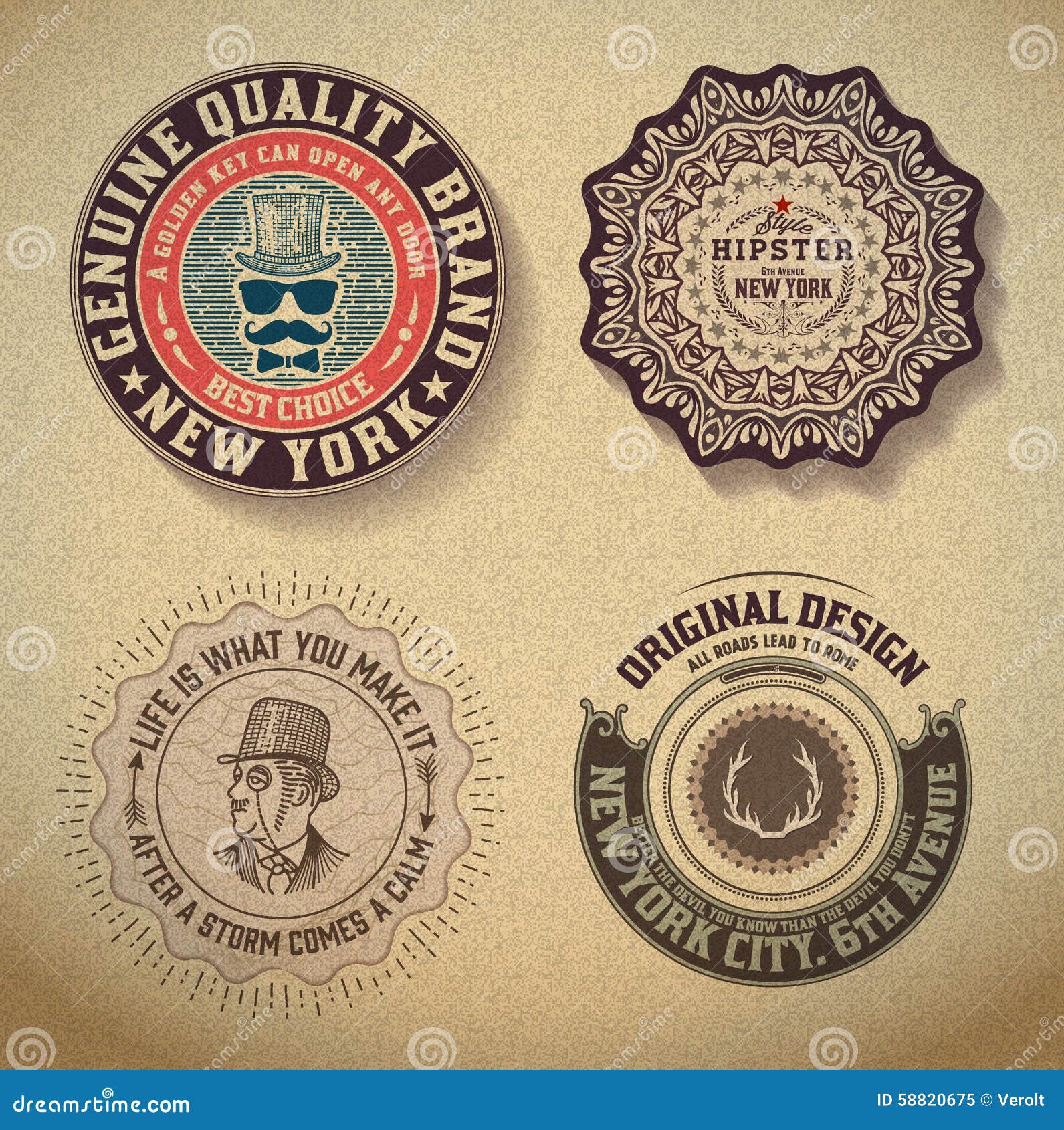 Retro badges set stock illustration. Illustration of vintage - 58820675