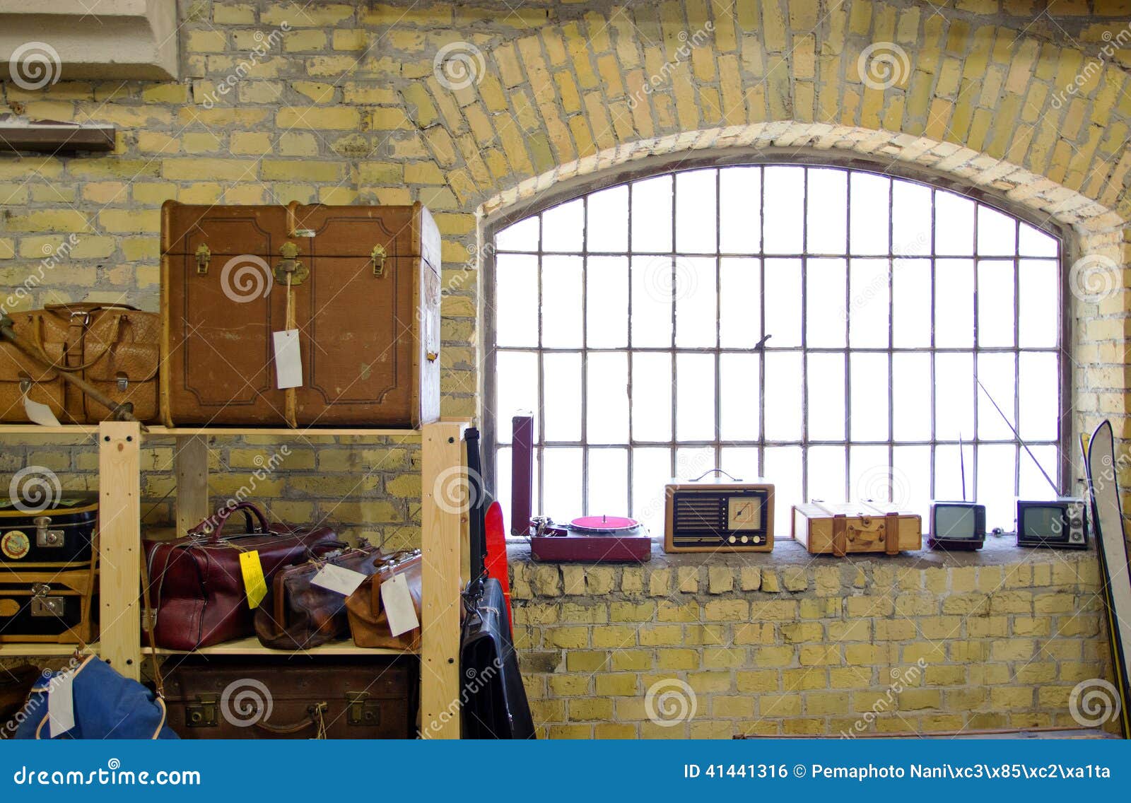 Retro Baggage Room stock photo. Image of historical, leather - 41441316