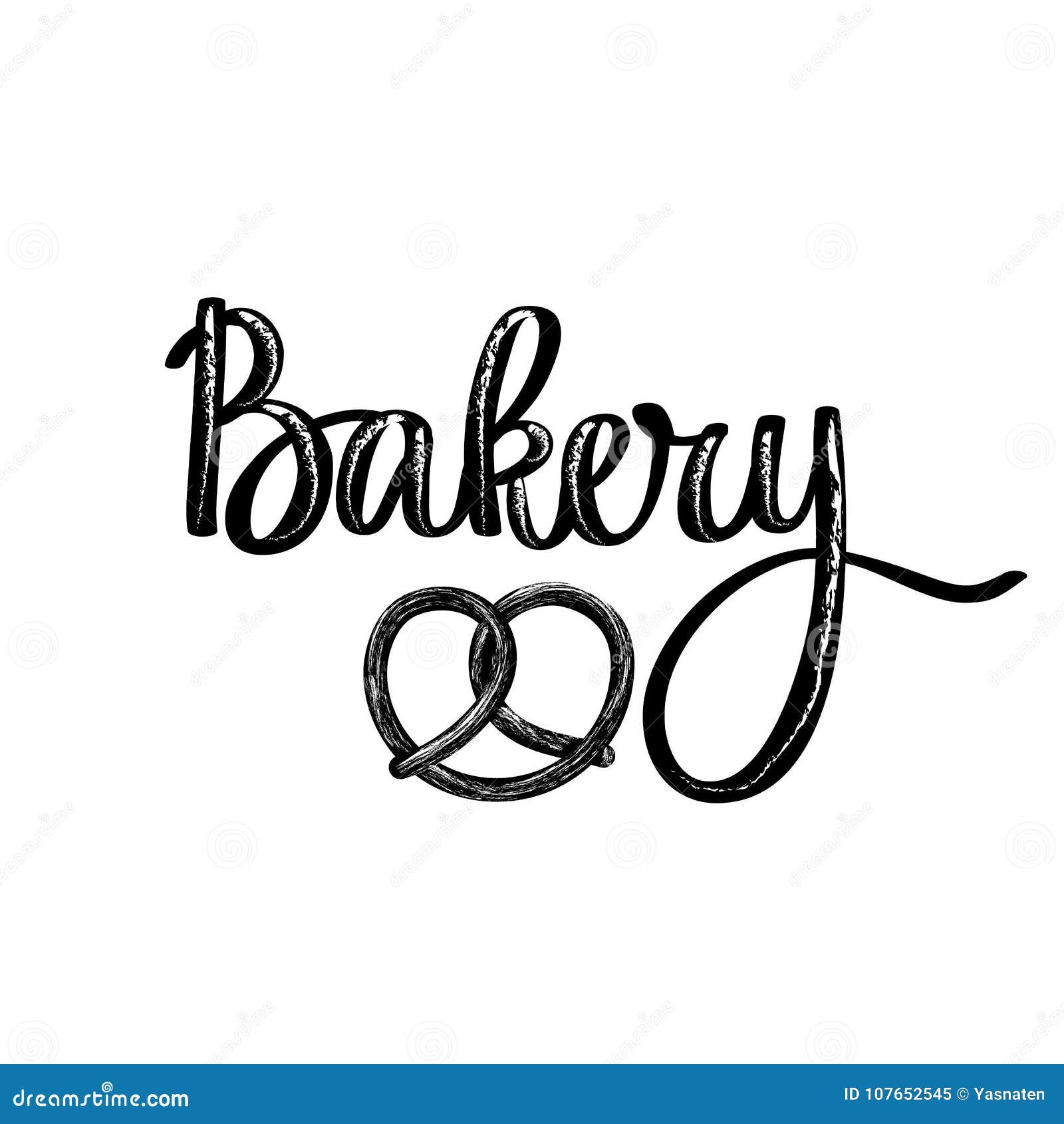 Bakery Calligraphy Hand Lettering On Chalkboard Background. Bake Shop ...