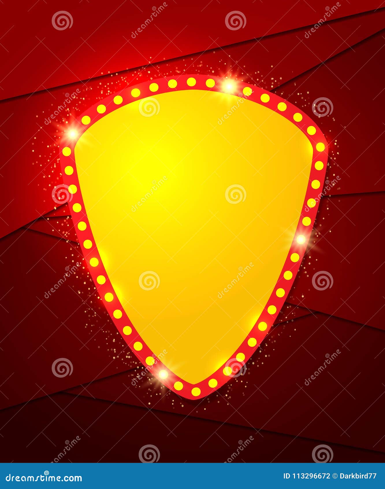 Retro Banner on Abstract Modern Geometric Background Stock Illustration ...