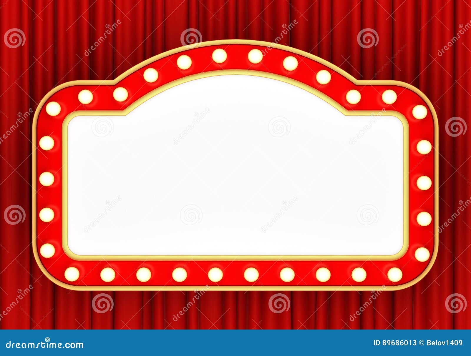 Retro Banner with Glowing Lights Stock Illustration - Illustration of ...