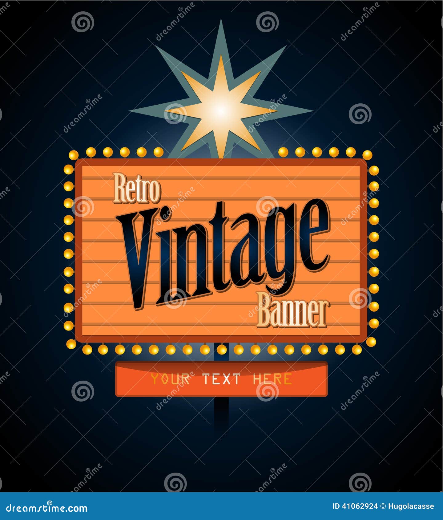 Retro banner motel sign stock vector. Illustration of america - 41062924