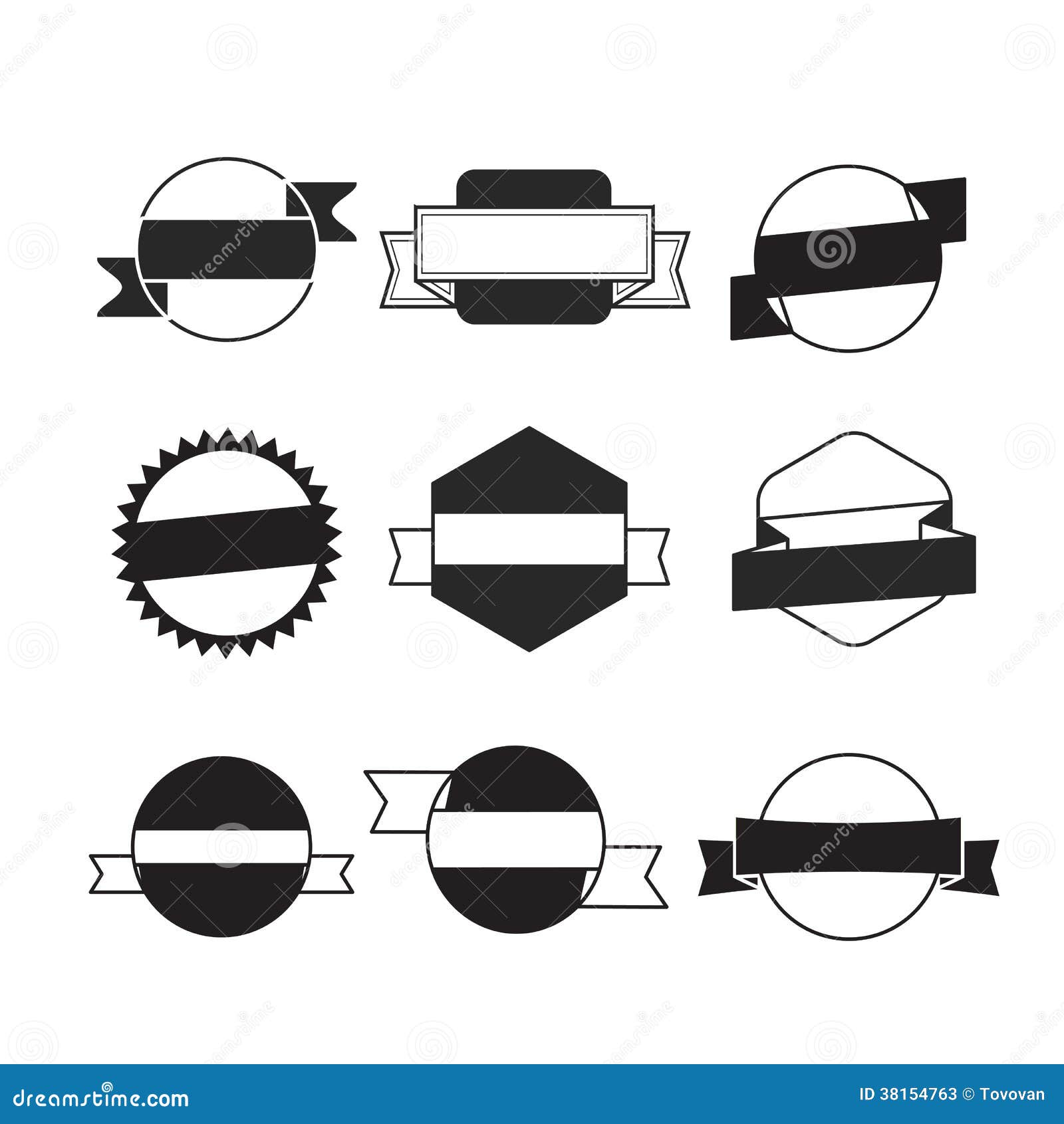 Retro banners template stock vector. Illustration of vector - 38154763