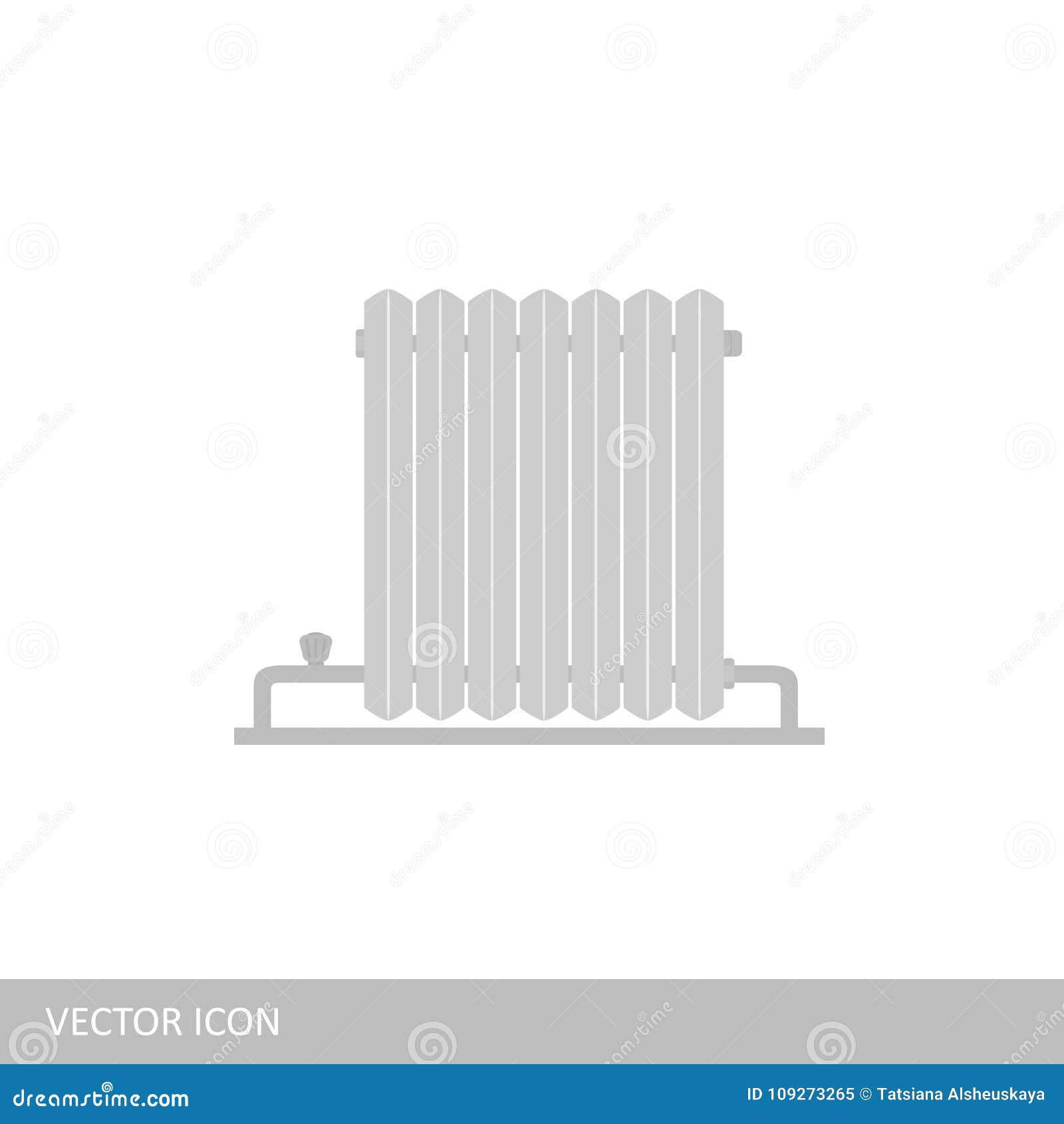 Retro Battery Heating. Icon in the Style of a Flat Design. Stock Vector ...