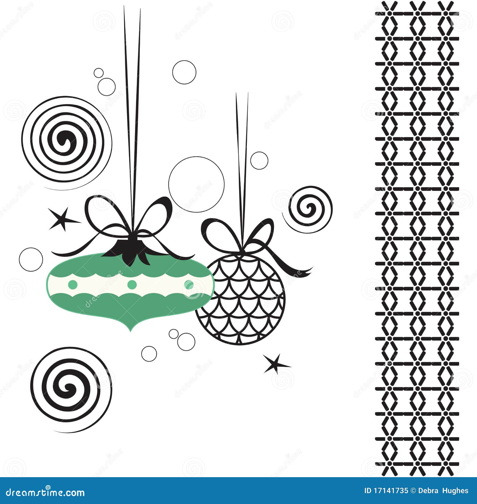 Retro baubles stock vector. Illustration of christmas - 17141735