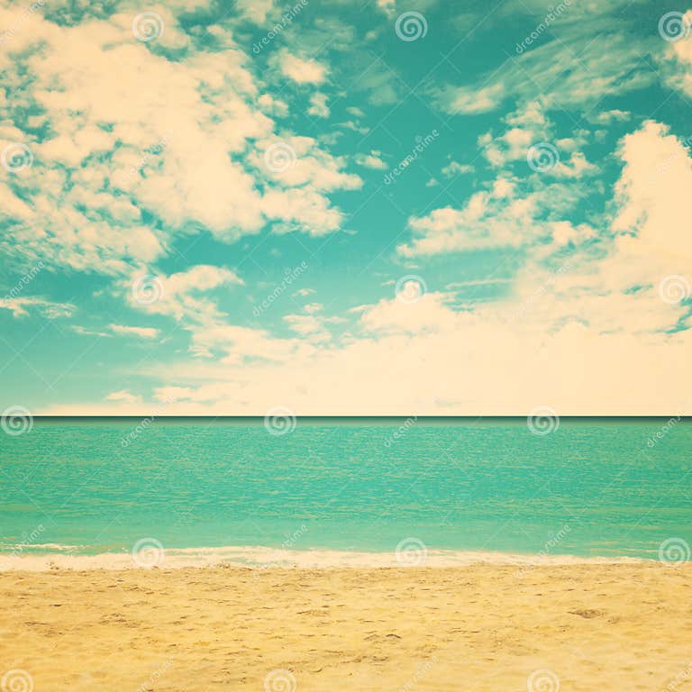 Retro beach stock photo. Image of tourism, travel, holiday - 20182402