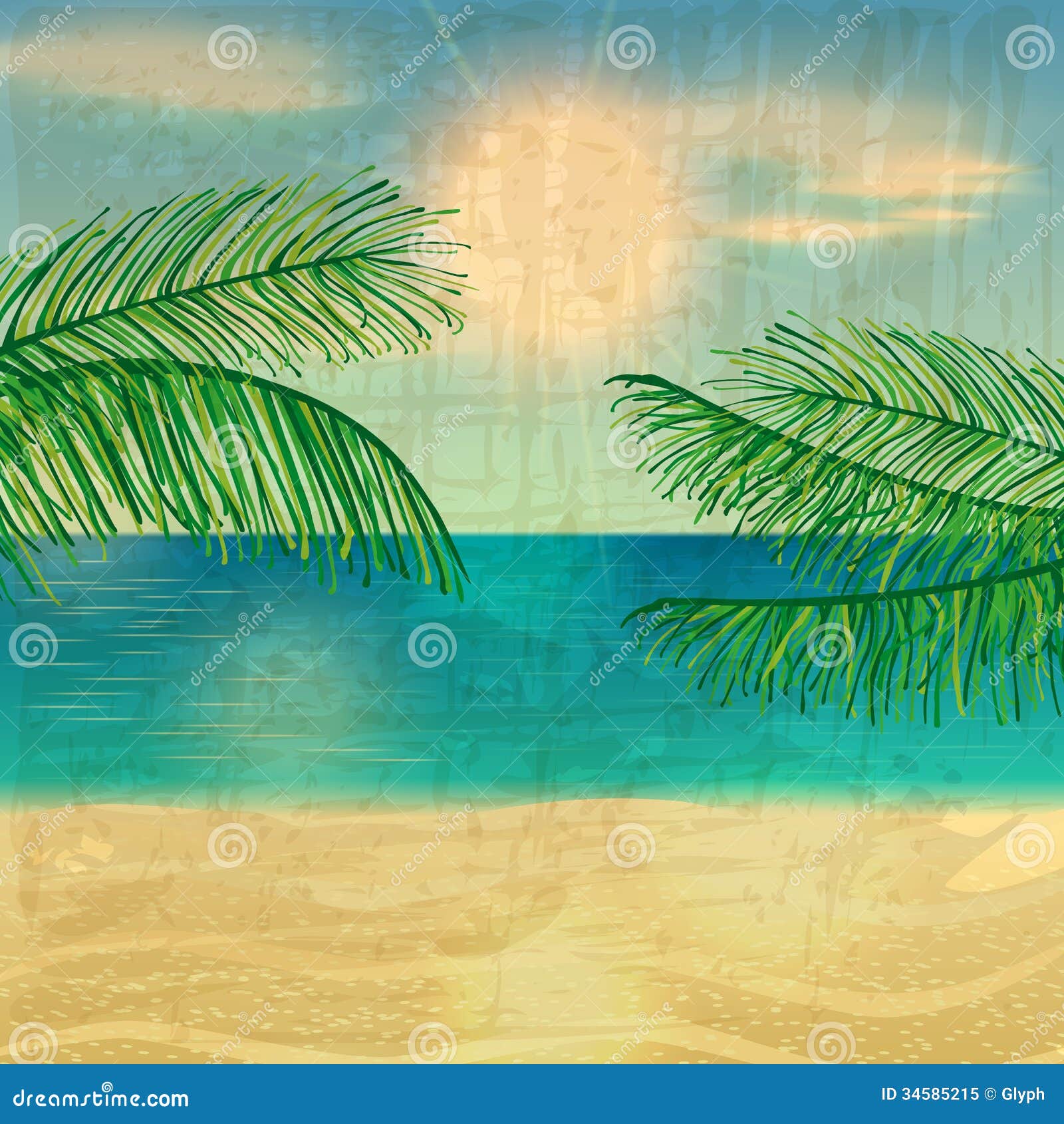 Retro Beach Background