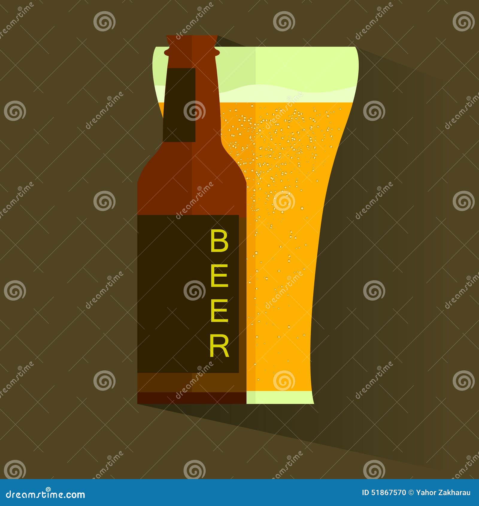 Retro Beer Vector Poster. Retro Label or Banner Stock Vector ...