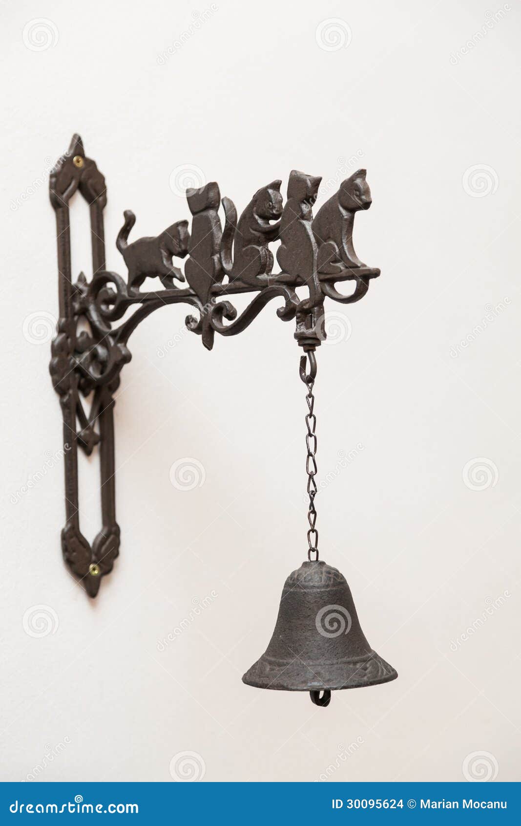 Retro bell stock photo. Image of isolated, 1940, home - 30095624