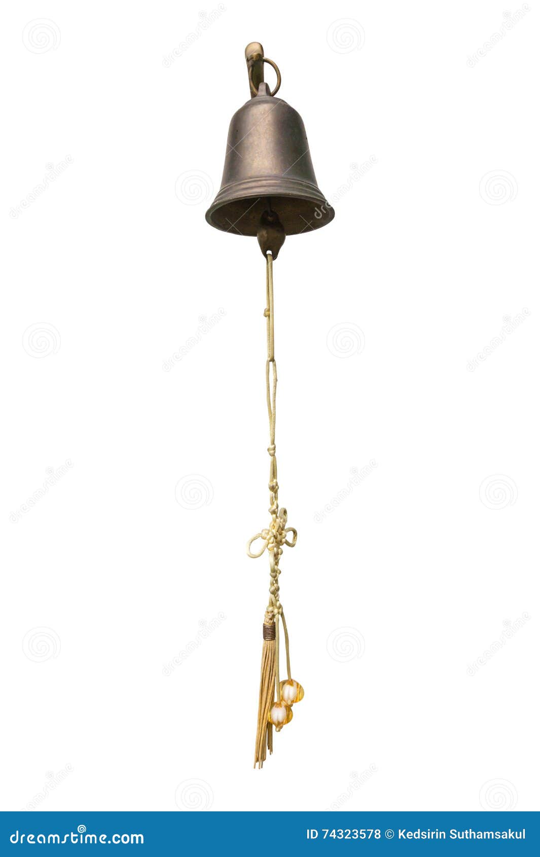 Retro Bell on White Background Stock Photo - Image of independence ...