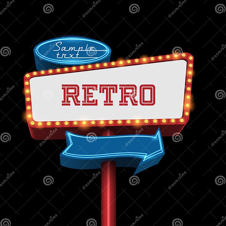 Retro Billboard Illustration Stock Vector - Illustration of advertise ...