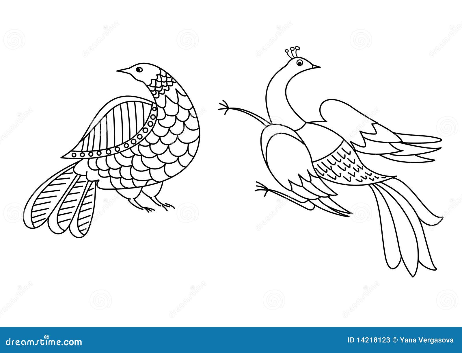 Retro birds pattern stock vector. Illustration of decoration - 14218123