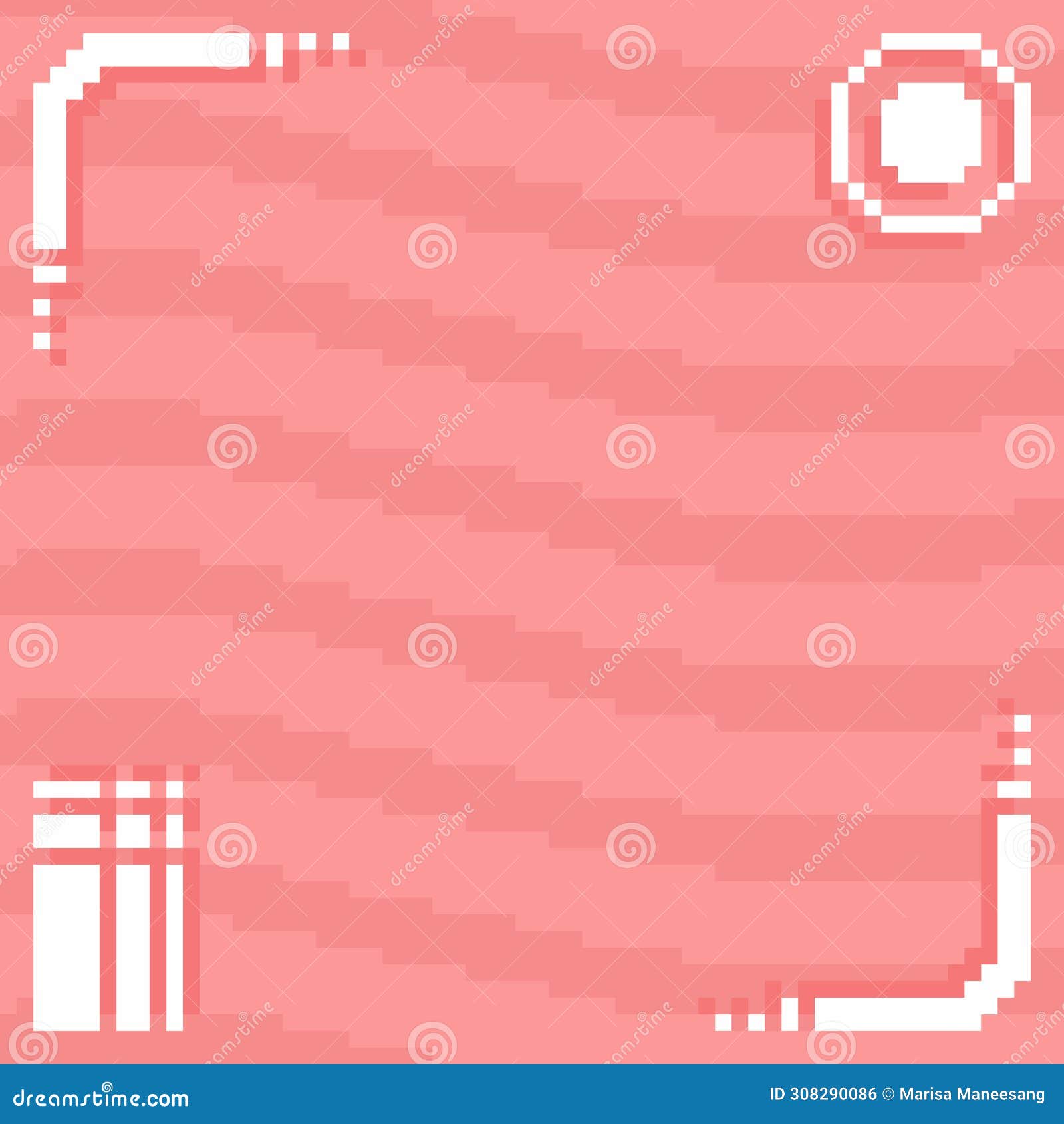 Wavy Peach Red Signal Lines Flat Style with White Interface Template ...