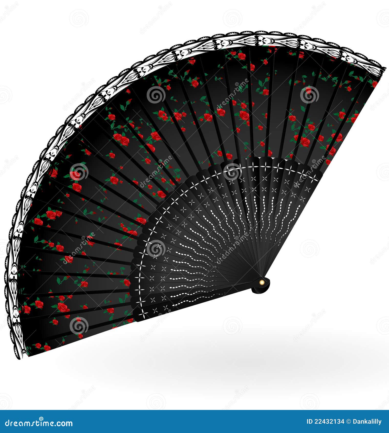 Retro black fan stock vector. Illustration of attribute - 22432134
