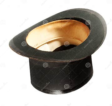 Retro Black Top Hat Upside Down Stock Image - Image of dress, class ...