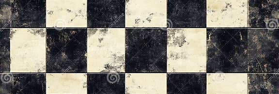 Retro Black and White Checkered Pattern with Distressed Texture ...